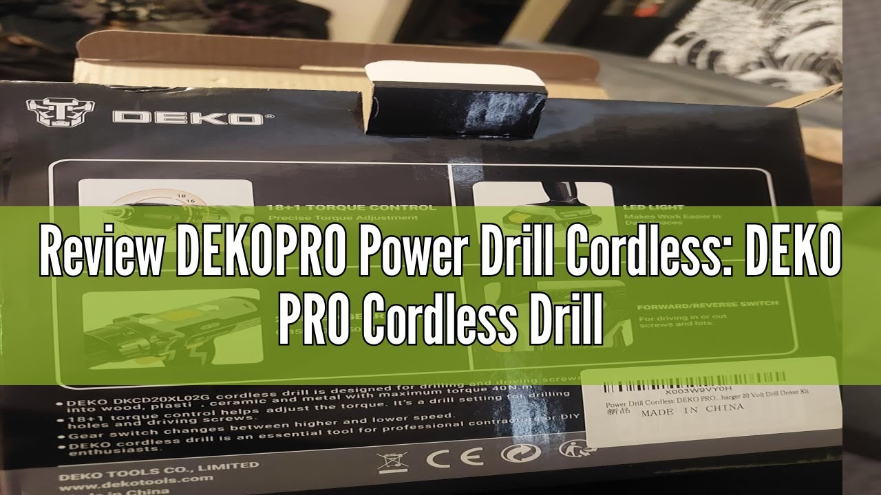 Review DEKOPRO Power Drill Cordless: DEKO PRO Cordless Drill 20V ...