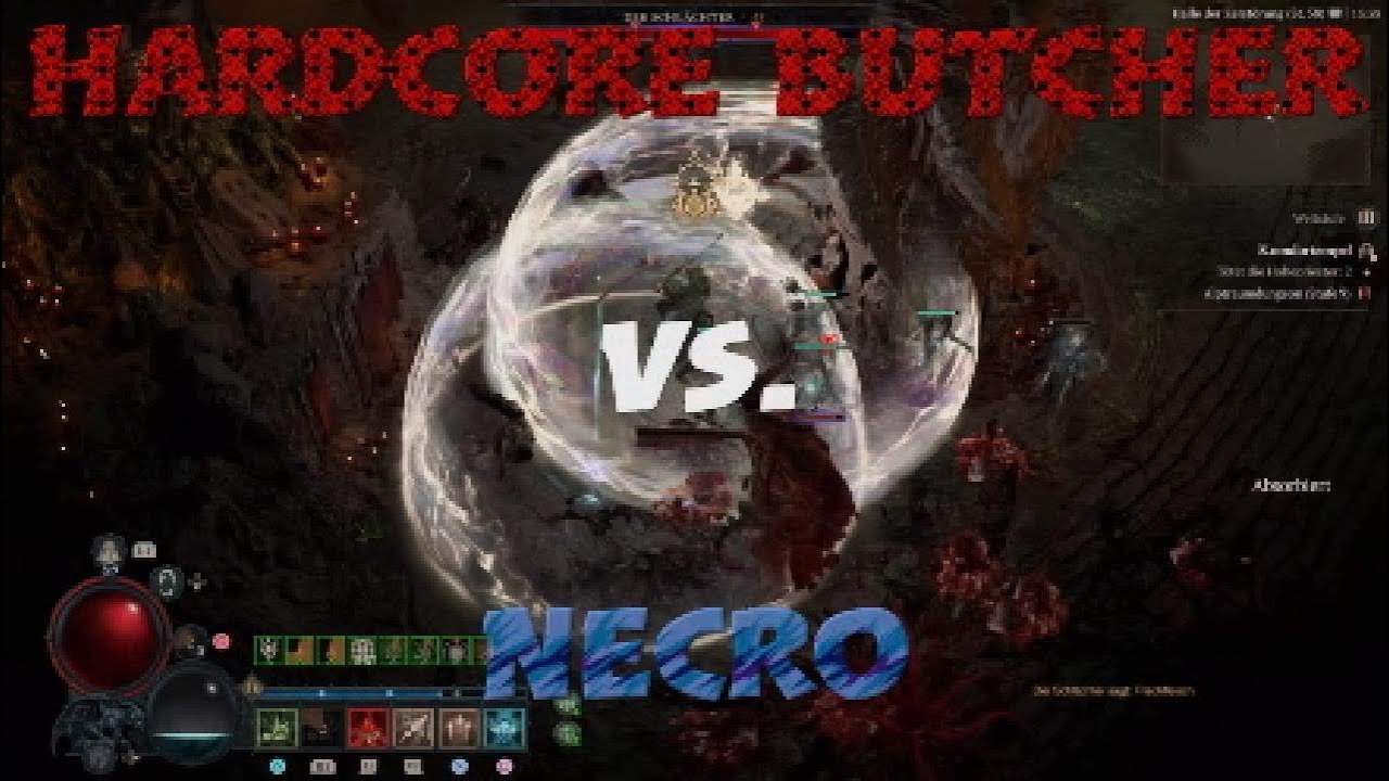 Diablo - 4 Hardcore Butcher vs. Necro - Season 1 - YouTube