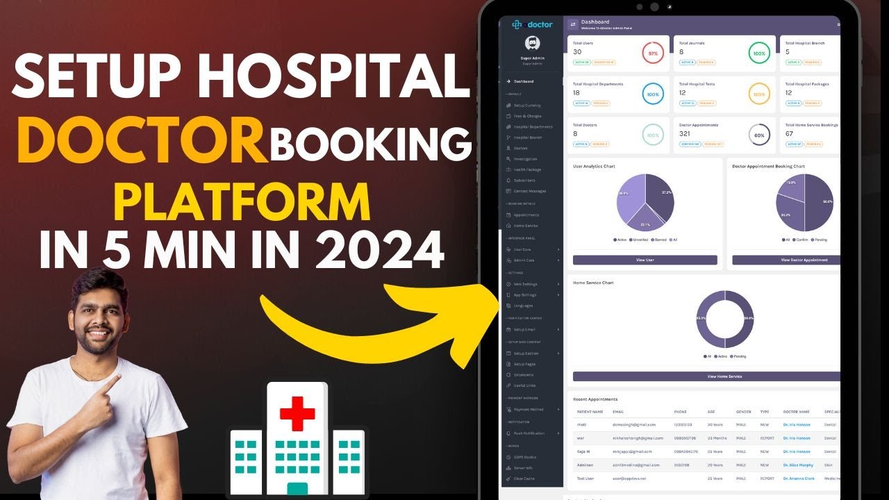 Setup Hospital Doctor Booking Website and Android App | Multiple ...