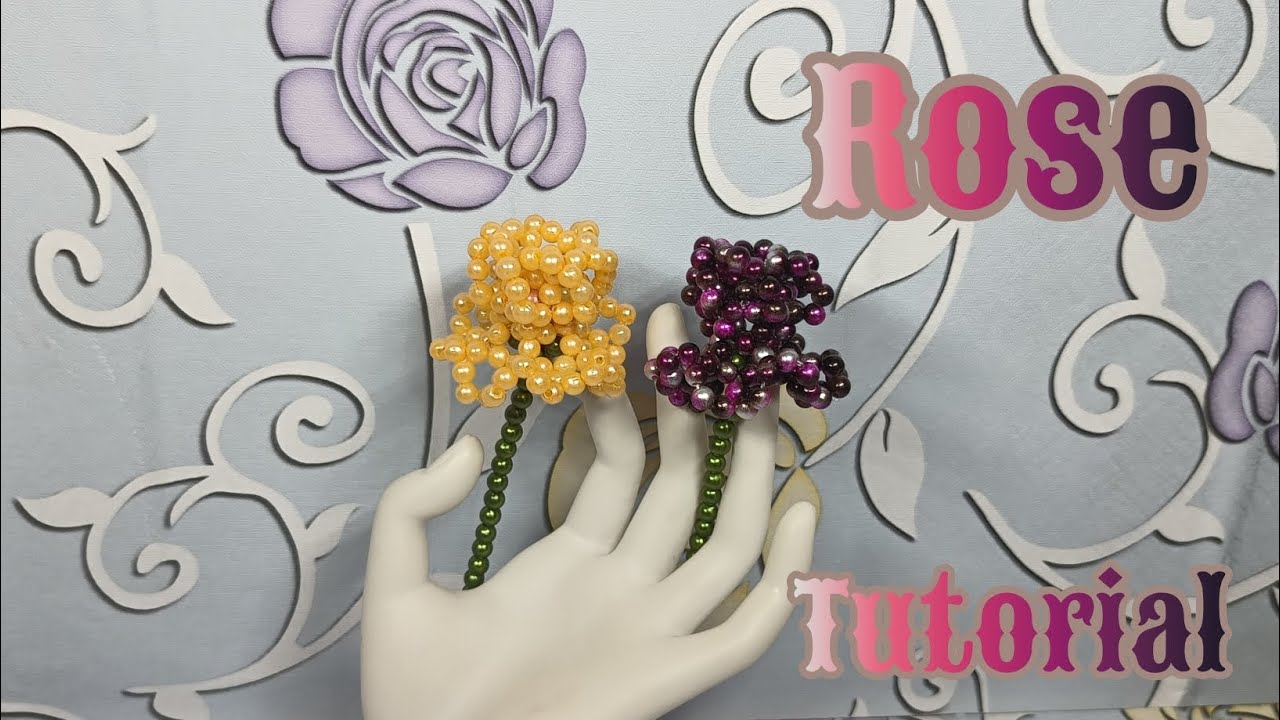 3D Beaded Rose Tutorial by Bead Rose Sons - YouTube