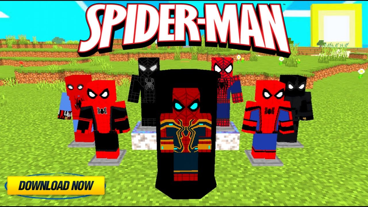 SPIDER-MAN ADDON/MOD IN Minecraft Bedrock Edition 1.17+ For Android/Pc ...