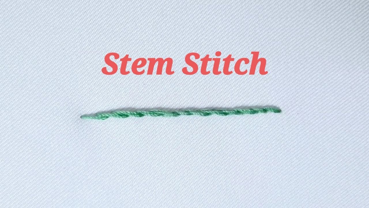 STEM STITCH | Hand Embroidery Tutorial for Beginners - YouTube