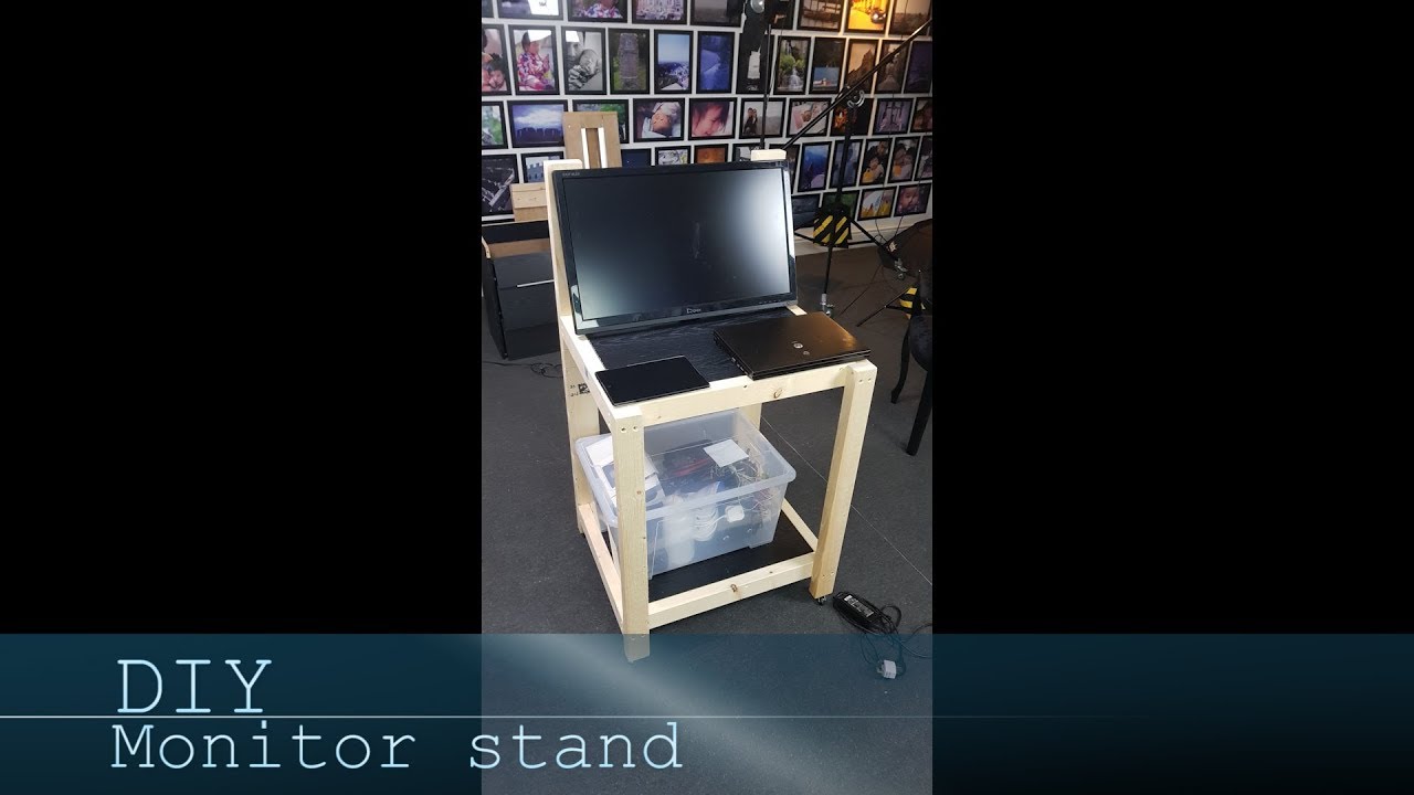 DIY laptop monitor stand - YouTube