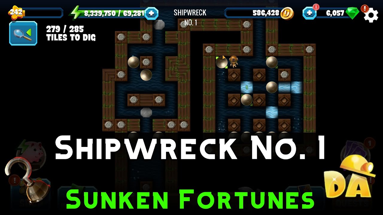 Shipwreck No. 1 | Sunken Fortunes | Diggy's Adventure - YouTube