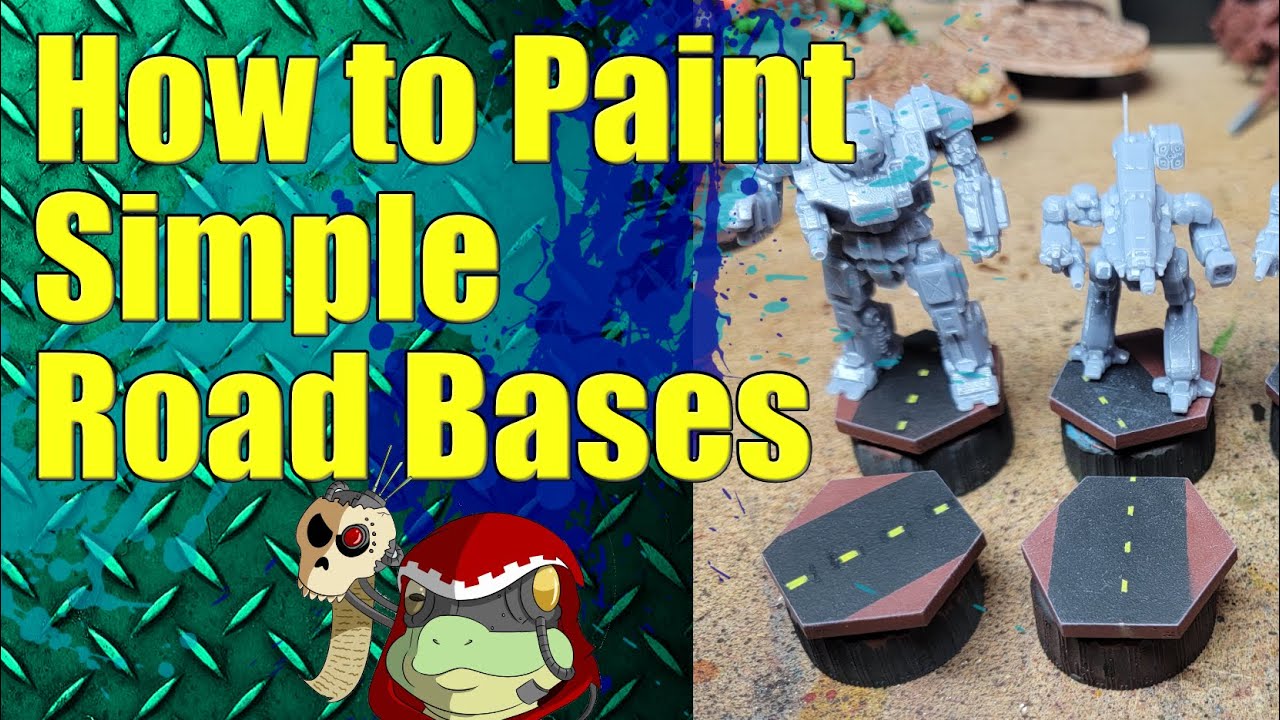 How to Paint Simple Road Bases for Battletech - YouTube