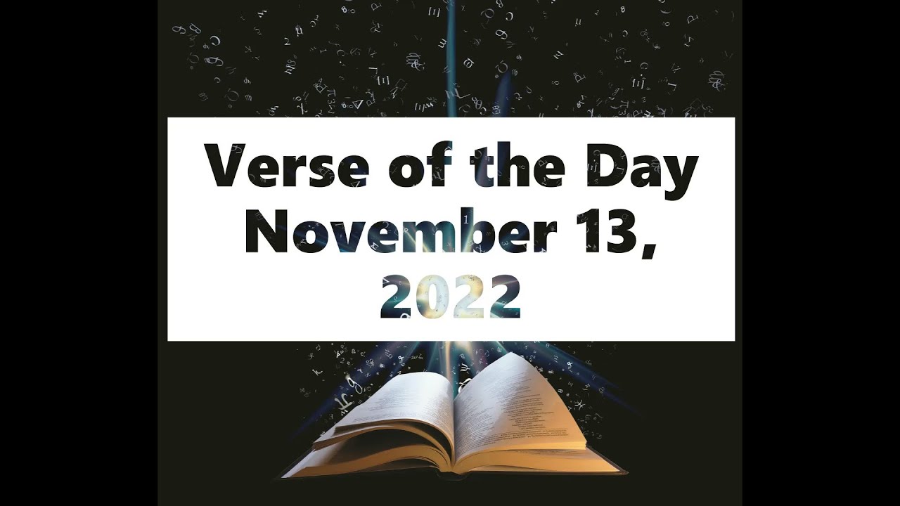 Bible Verse of the Day - November 13, 2022 - YouTube
