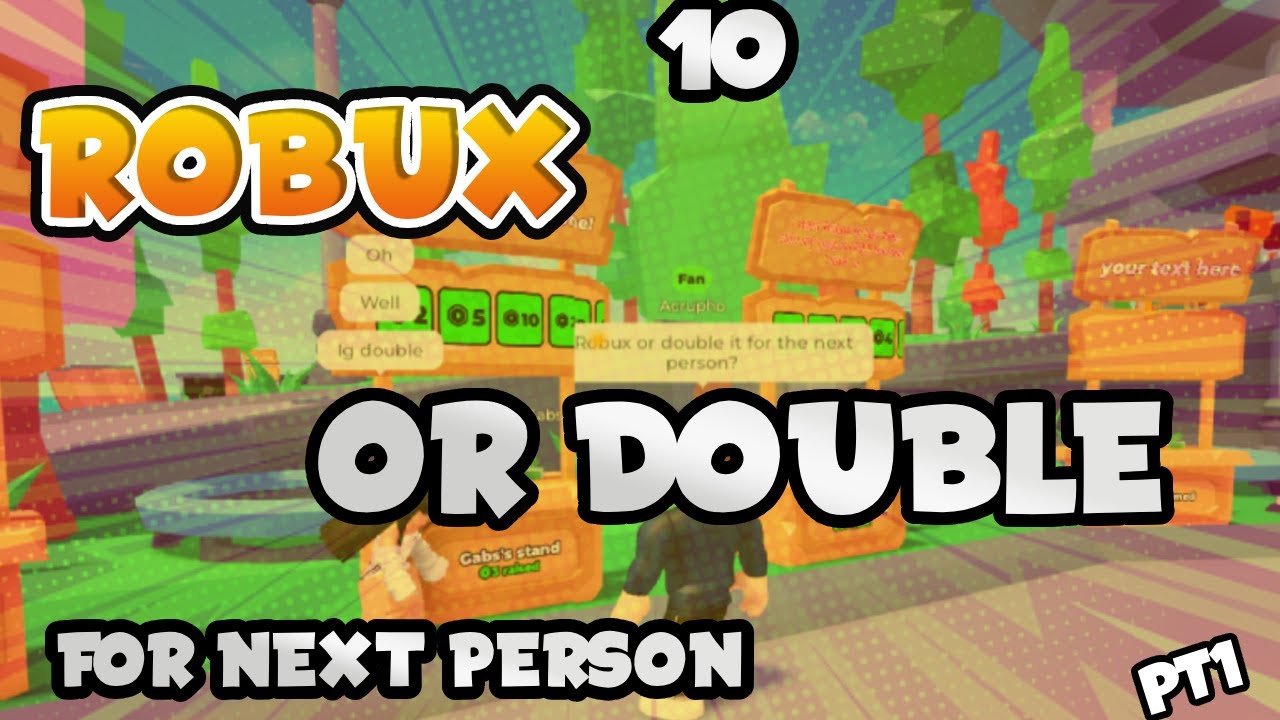 10 Robux Or Double For The Next Person? | Pls Donate | Deutsch - YouTube