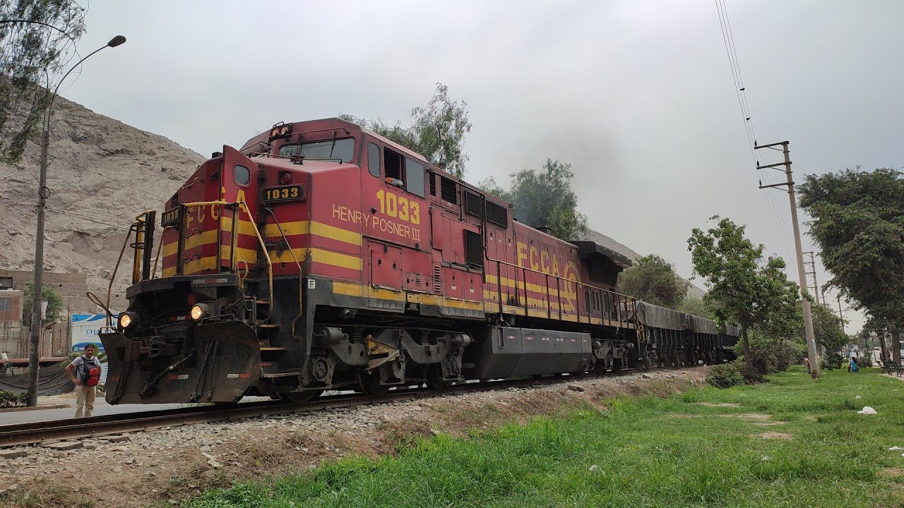 Ferrocarril Central Andino, locomotora GE C40-8W "Henry Posner III ...