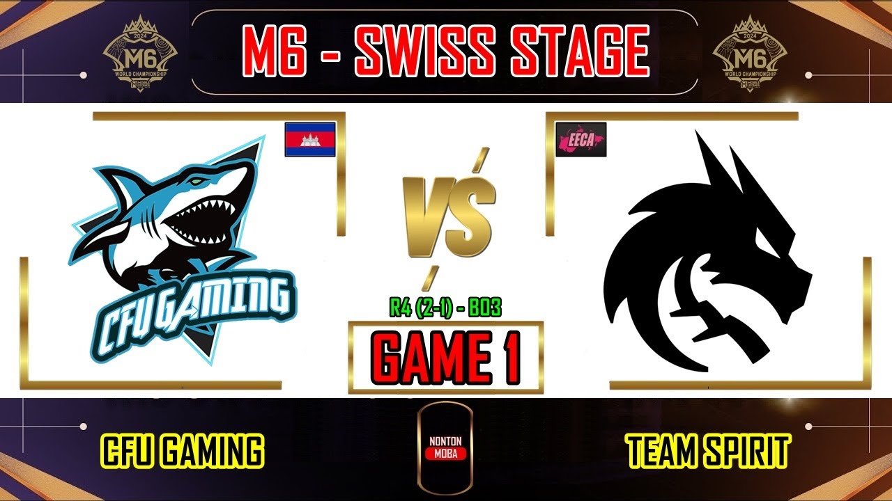 CFU GAMING vs TEAM SPIRIT - GAME 1 | M6 - SWISS STAGE | CFU vs TS [ID ...