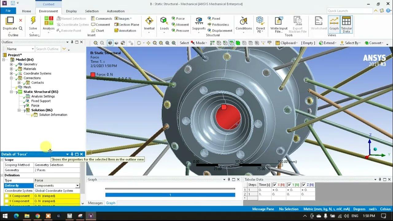 Static Structural Analysis on Bike Tyre || Ansys Workbench - YouTube