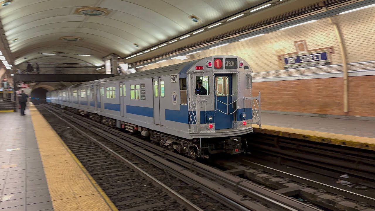 MTA NYC Subway Train of Many Colors Deadheading Through 181st Street (4 ...
