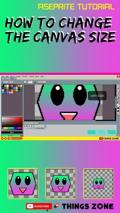 Aseprite Tutorial/How to change the canvas size. Cómo cambiar el tamaño del lienzo/Pixel Art ...