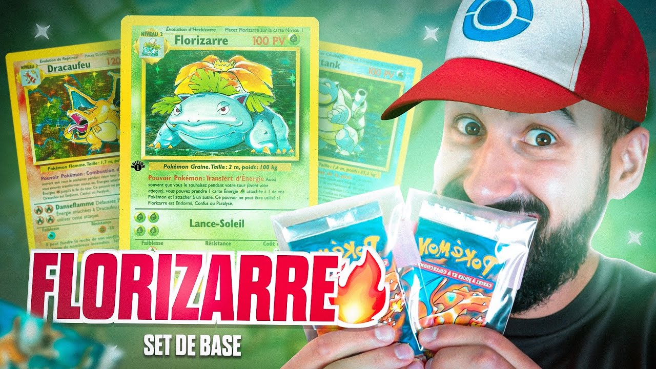 Pokemon : OUVERTURE FLORIZARRE SET DE BASE EDITION 1 ! - YouTube