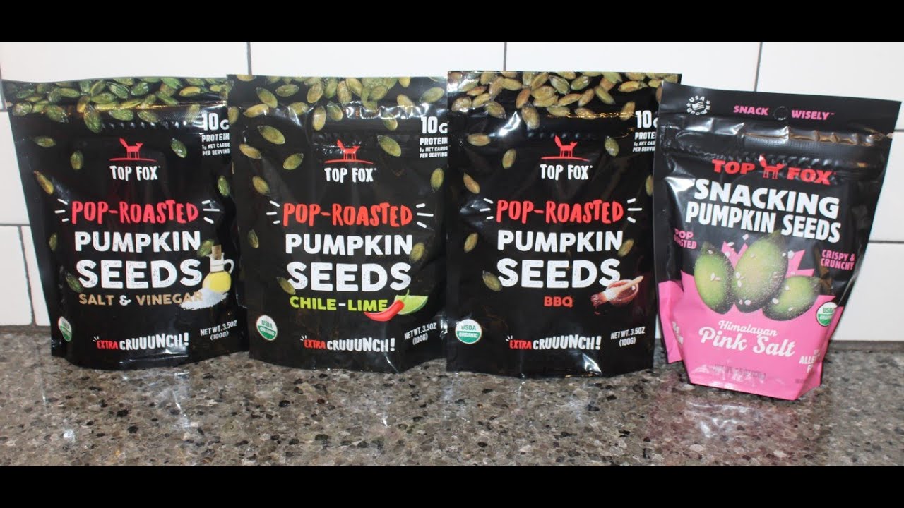 Top Fox Pumpkin Seeds: Salt & Vinegar, Chile-Lime, BBQ & Himalayan Pink ...