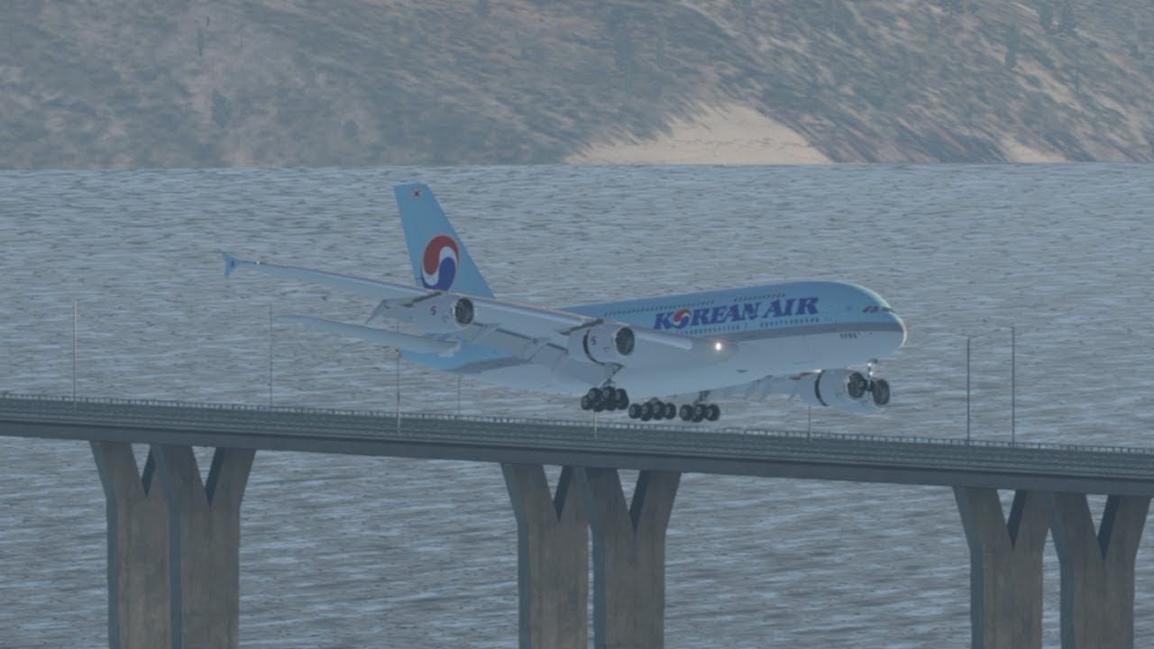 Landing An A380 On A Bridge - YouTube