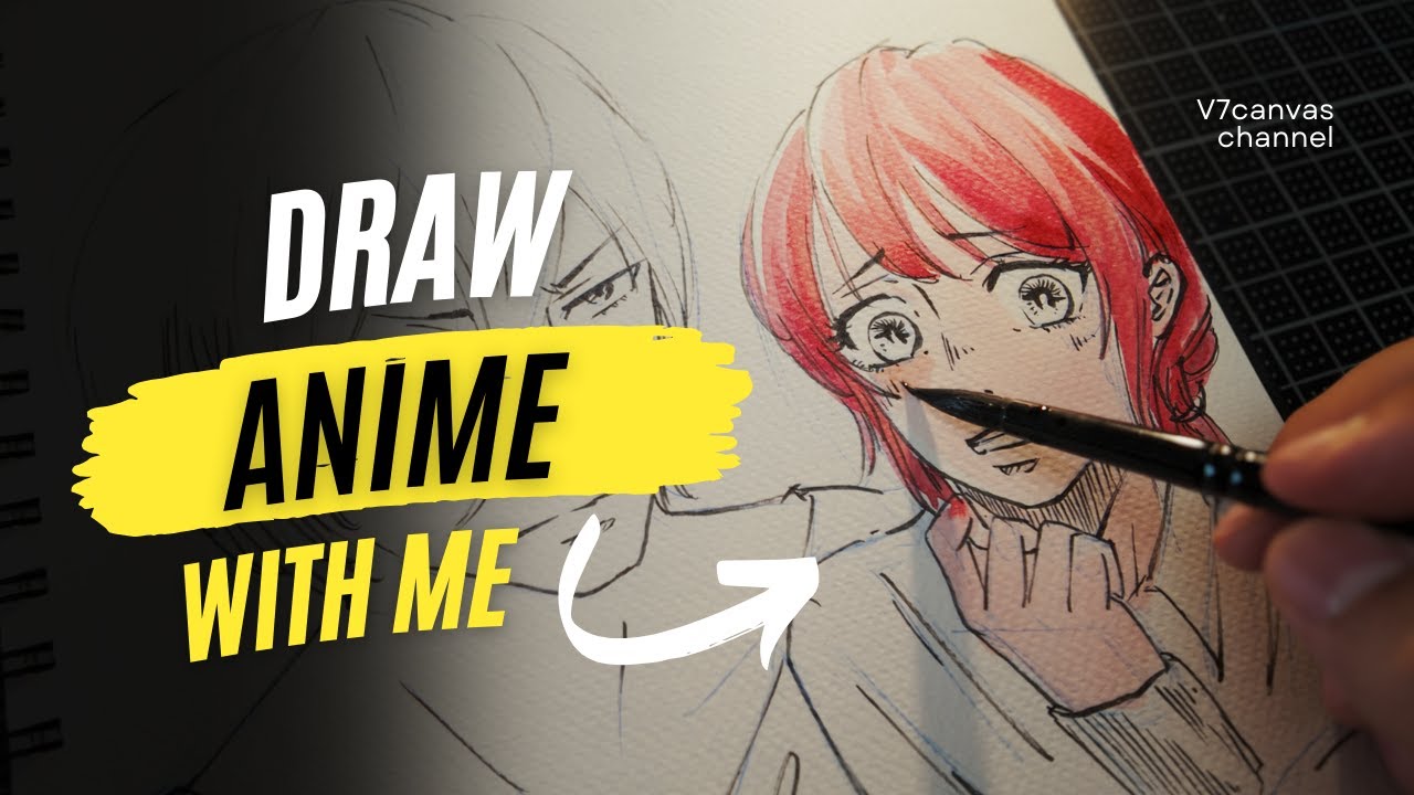 ASMR | Draw Anime with me #drawing #anime #asmrart - YouTube