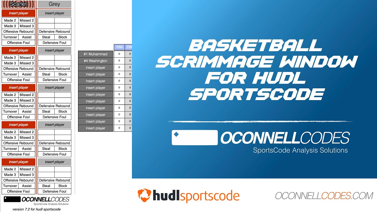 Basketball Scrimmage Window | Hudl SportsCode - YouTube