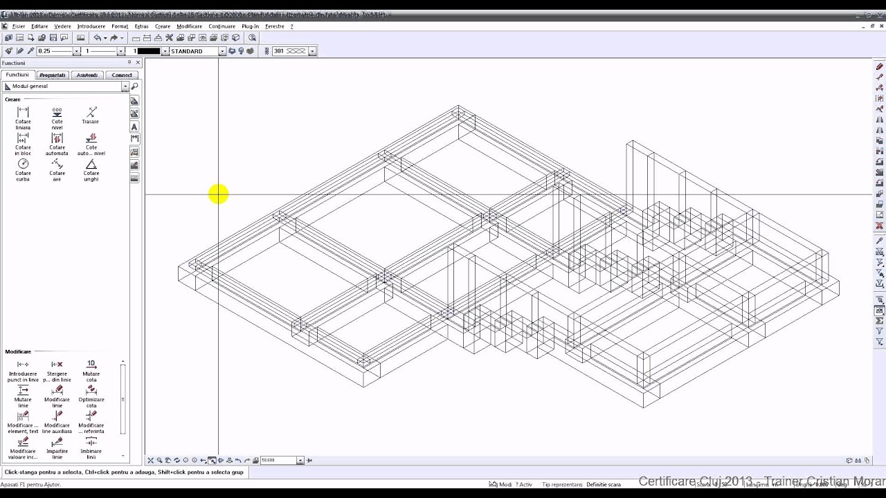 Tutorial Allplan 2013 - inginerie 12. plan si sectiune Fundatii - YouTube