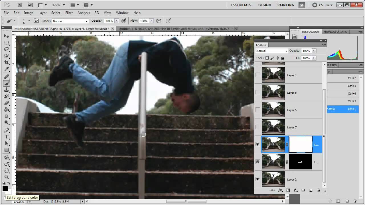 Tutorial Photoshop CS5 Layers and Masks exercise. - YouTube