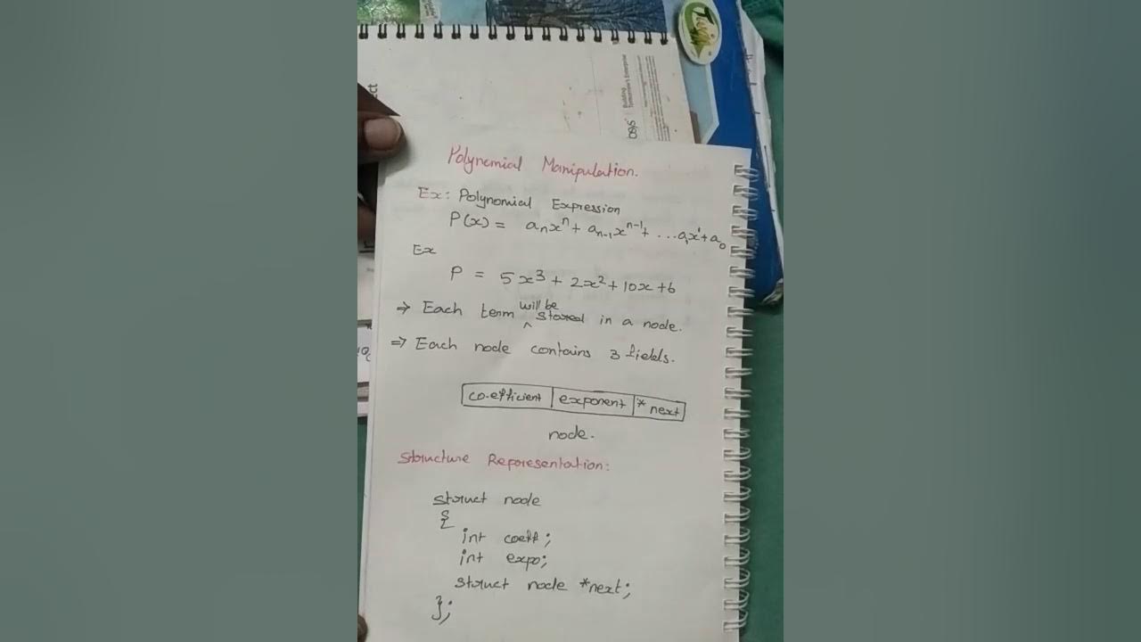 Linked list polynomial addition - YouTube