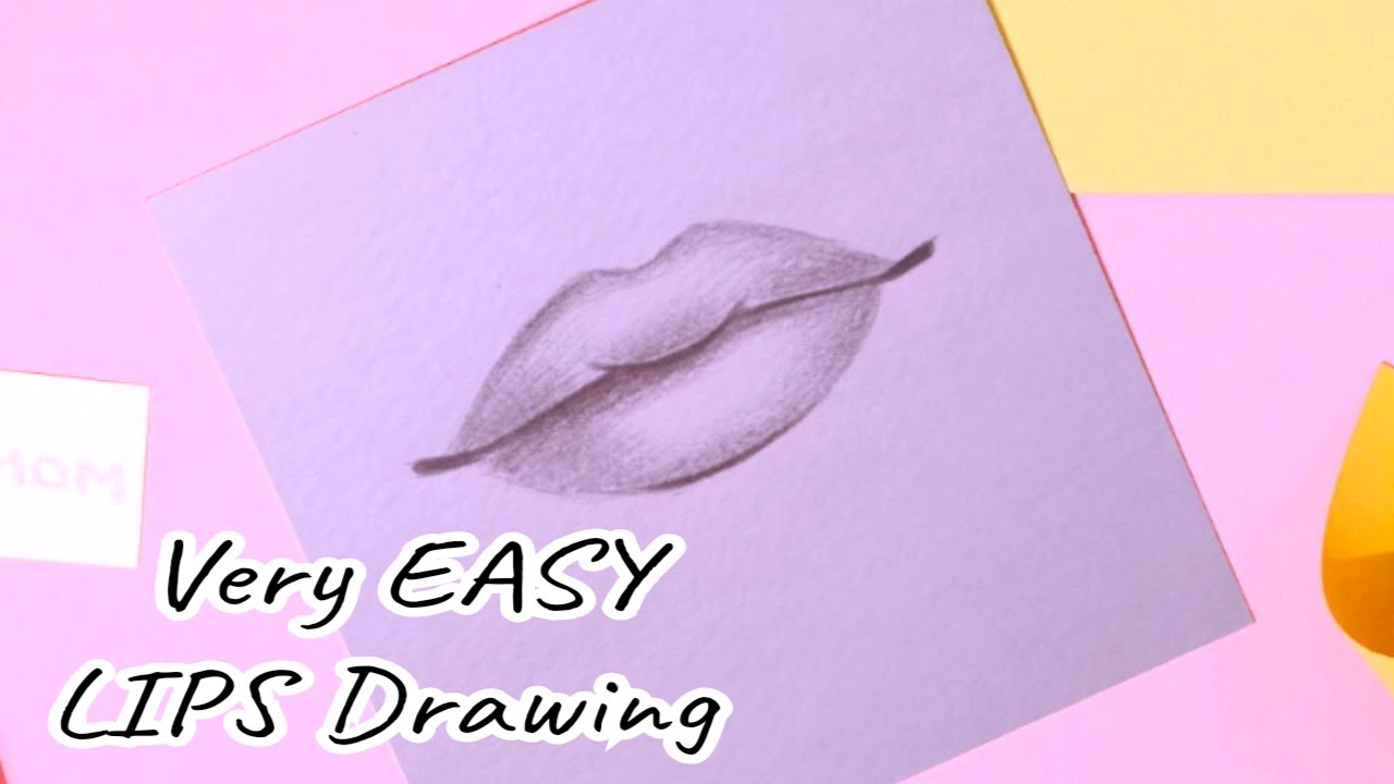 How to draw lips step by step for beginners |Lips Drawing With Easy ...