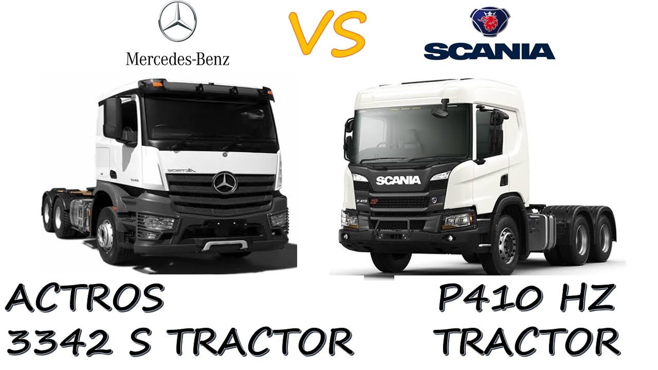 Mercedes ACTROS 3342 S(Prime Mover) Vs Scania P410HZ(Prime Mover) - YouTube