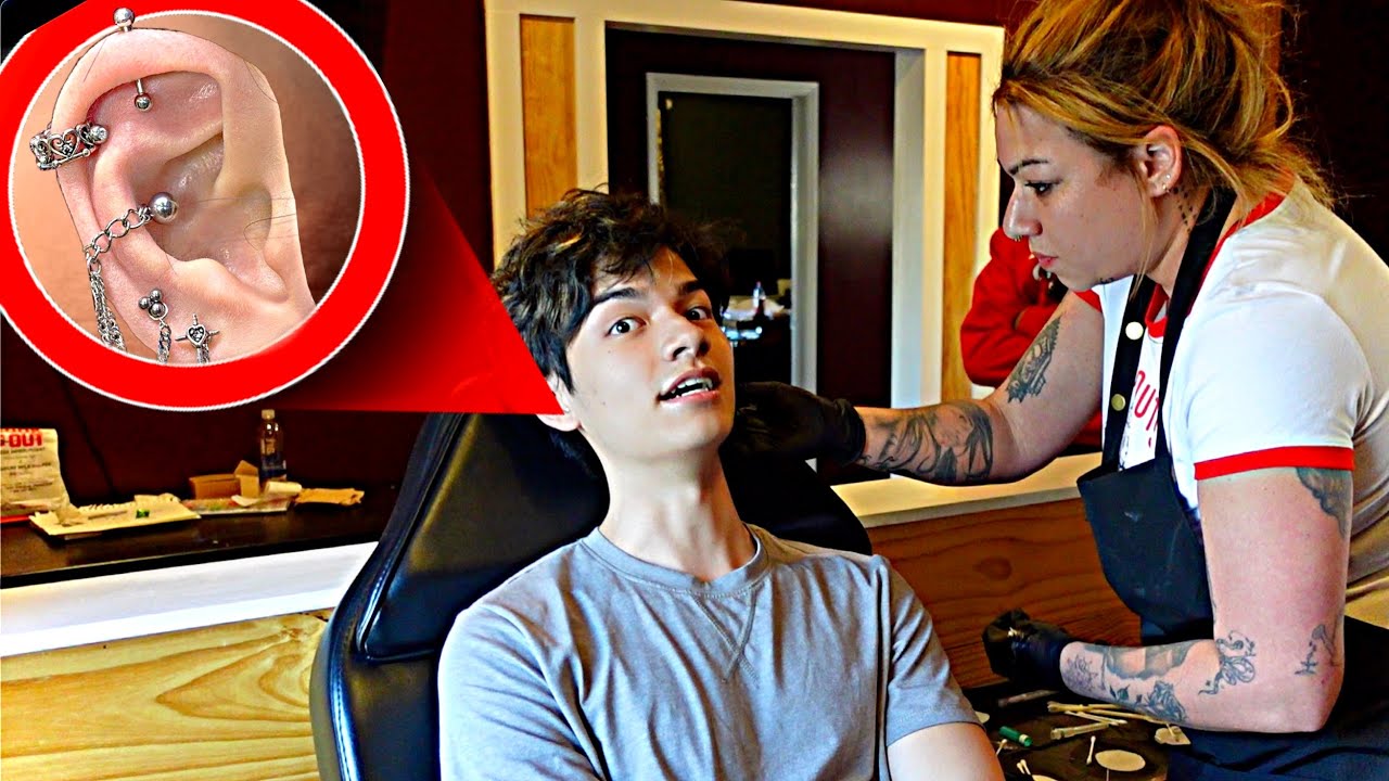 getting my FIRST PIERCING *don't tell mom* - YouTube