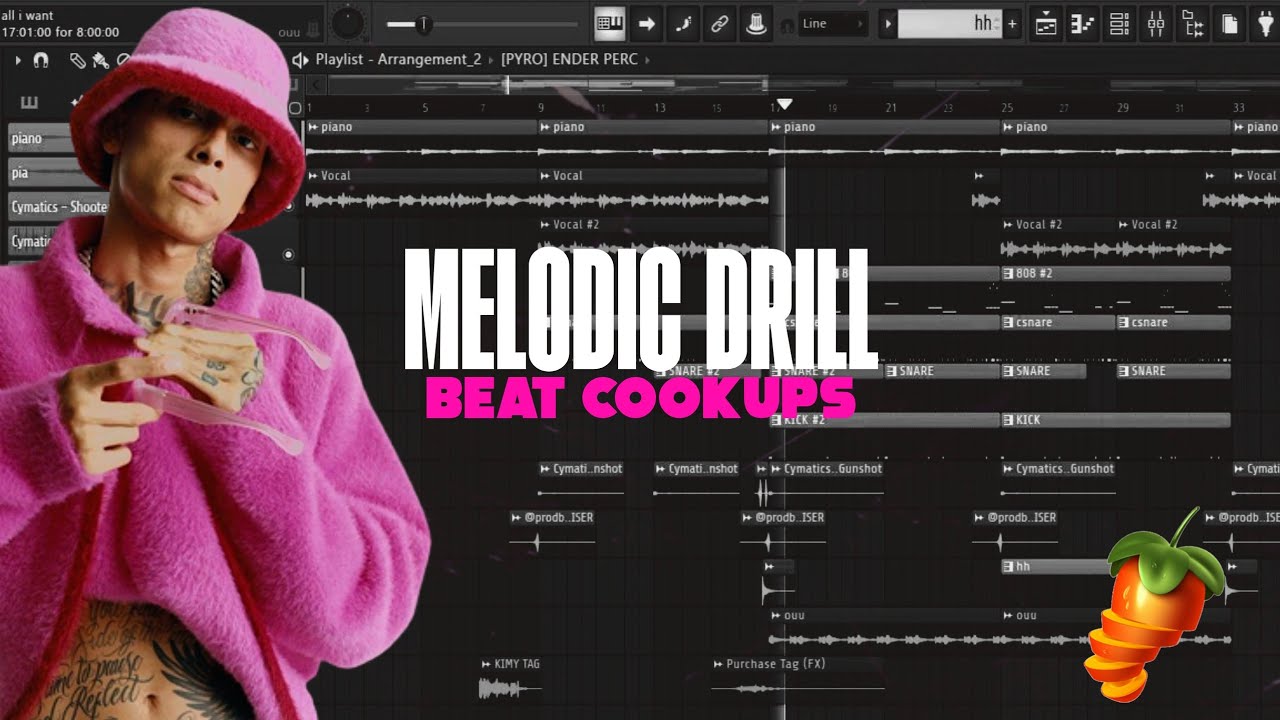 MAKING A MELODIC UK DRILL BEAT FOR CENTRAL CEE IN FL STUDIO - YouTube
