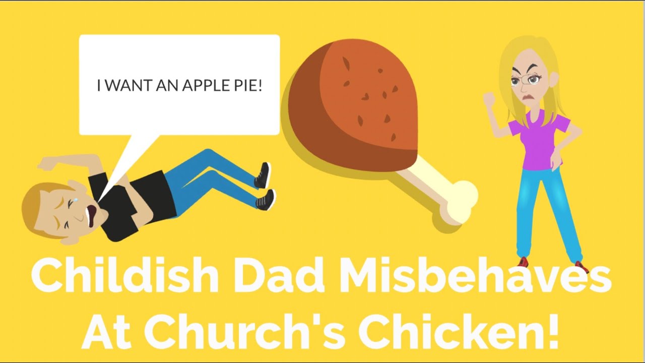 Childish Dad Misbehaves At Church's Chicken! - YouTube