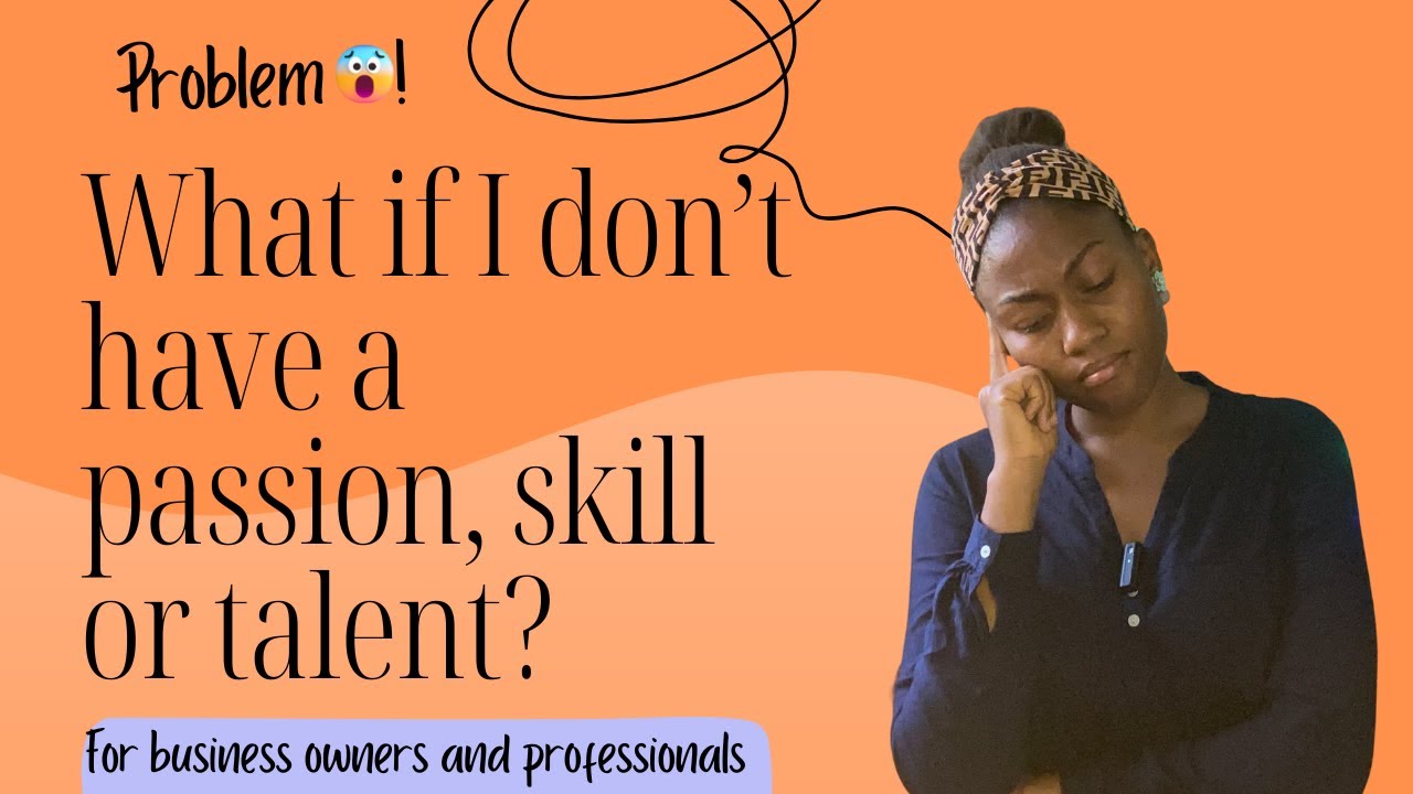 Finding your passion, skill or purpose starts with a problem - YouTube