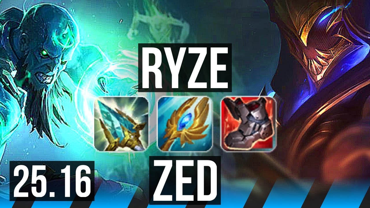 RYZE vs ZED (MID) | 6/1/10 | KR Master | 25.16 - YouTube