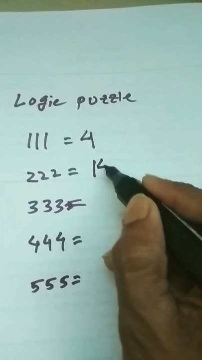Solve logic puzzle - YouTube