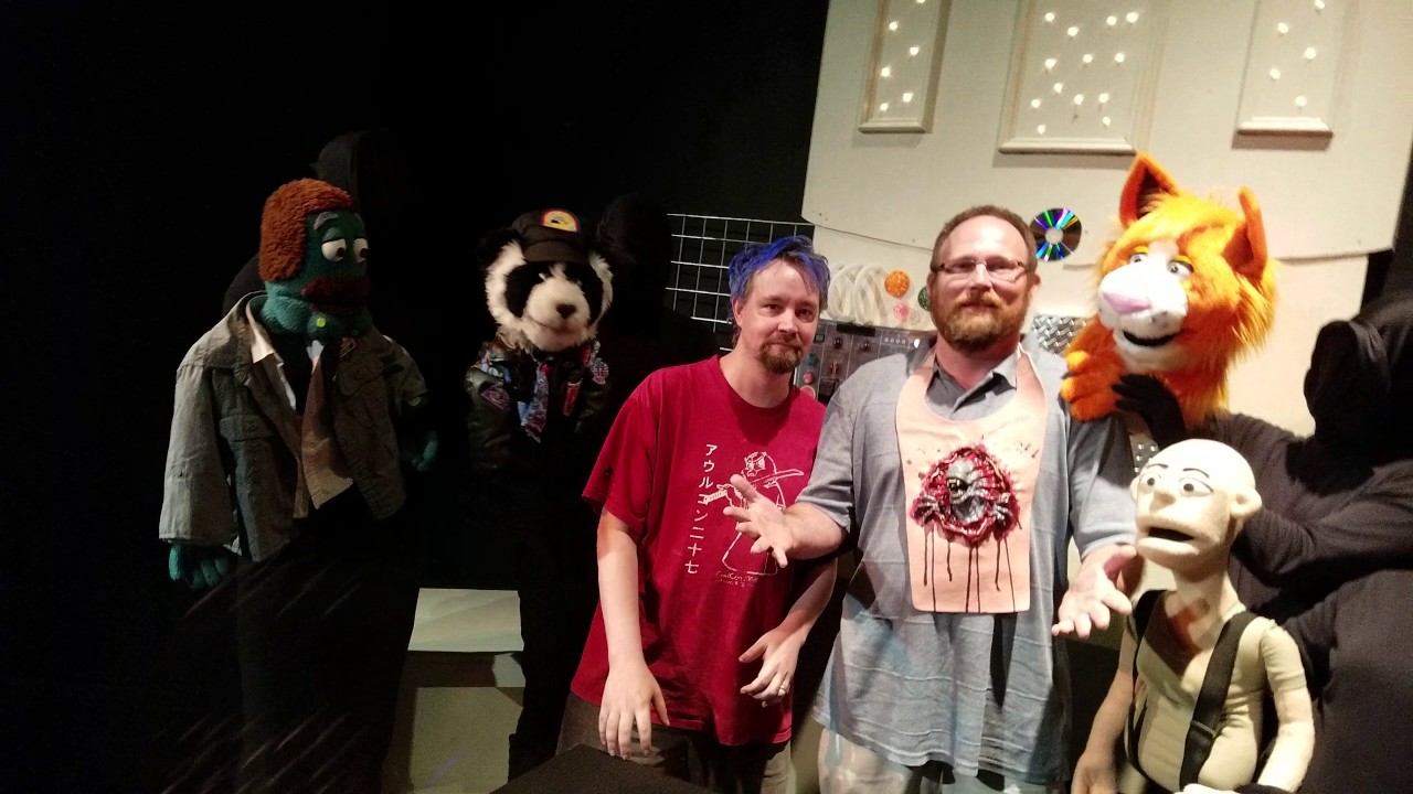 Getting onstage with the All Puppet Players after the "Alien" Adult ...