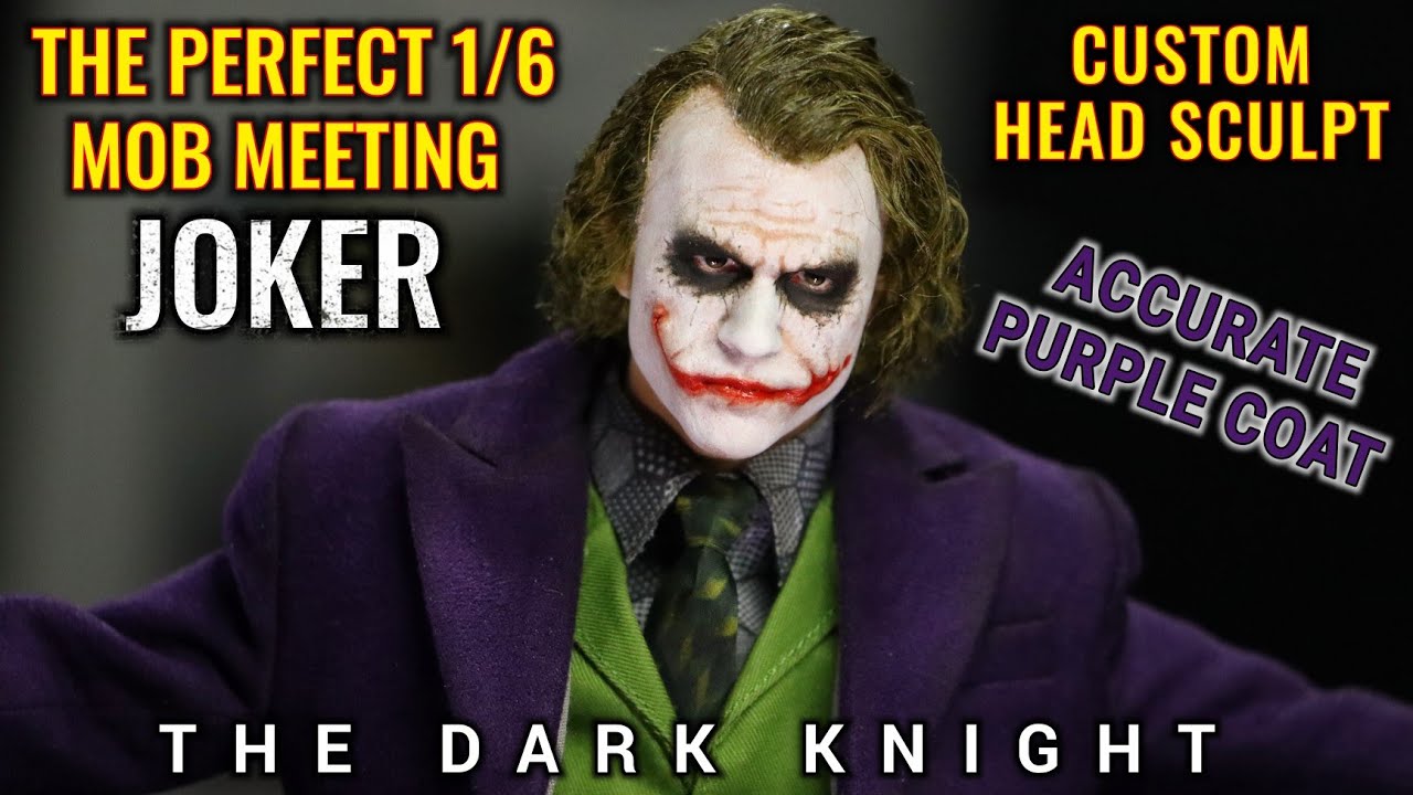 THE PERFECT 1/6 MOB MEETING HEATH LEDGER JOKER FIGURE. THE DARK KNIGHT ...