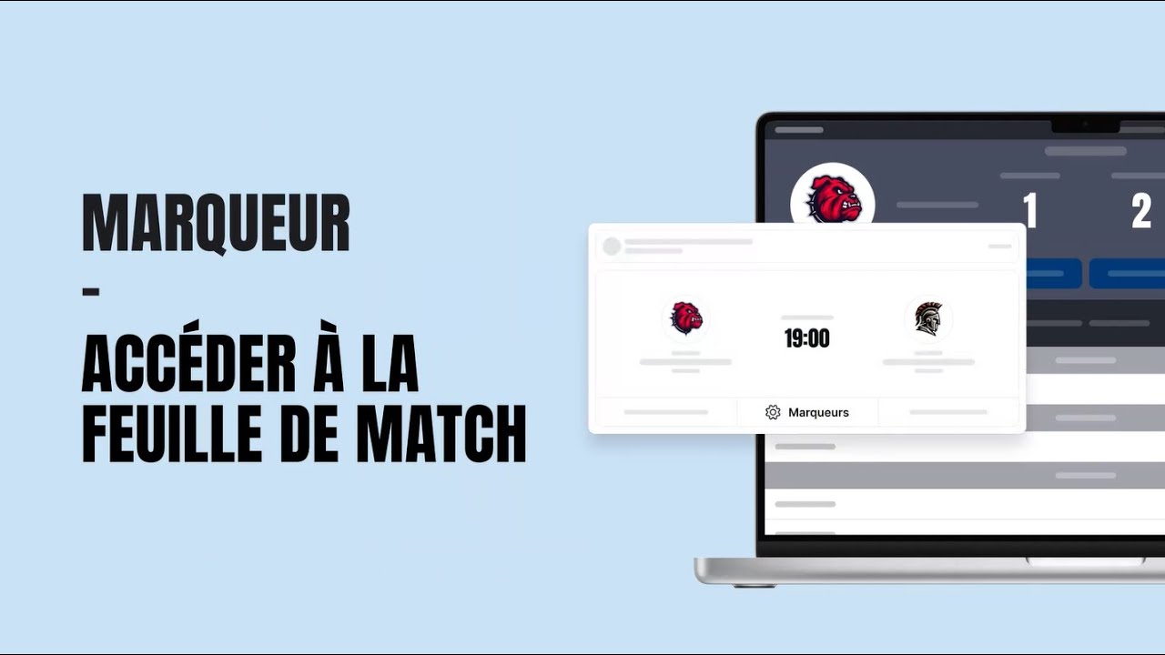 Accéder à la feuille de match via le site Web de la ligue - YouTube