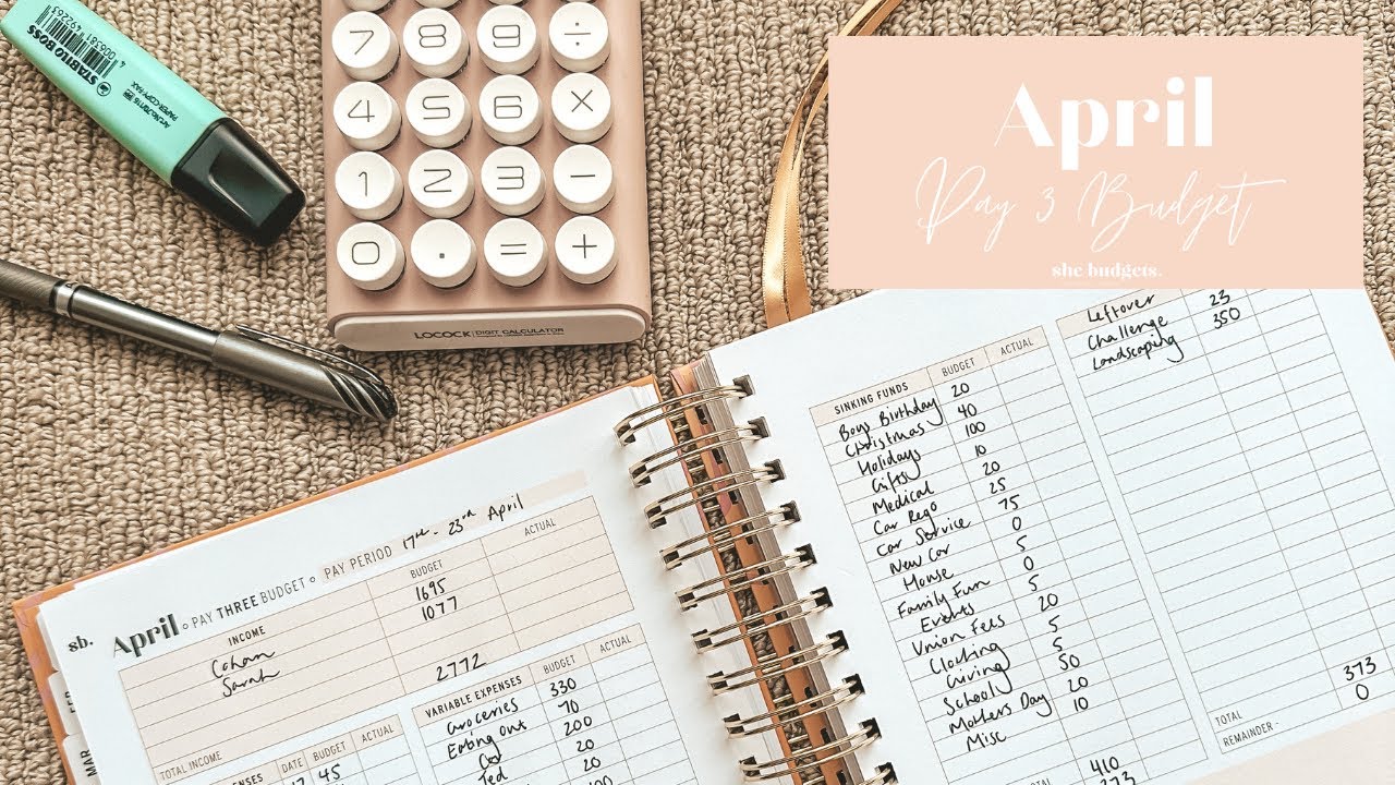 April Pay 3 Budget Sheet | Budget With Me | Budget Planner | Personal ...