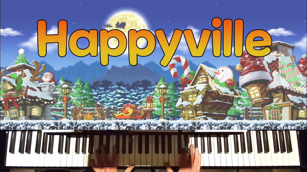 Maplestory Happyville / White Christmas piano cover - YouTube