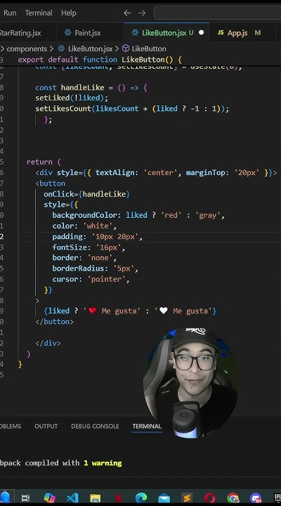 Boton De Me Gusta En React Js Coding Parati Reactjs Javascript Reels Programacion