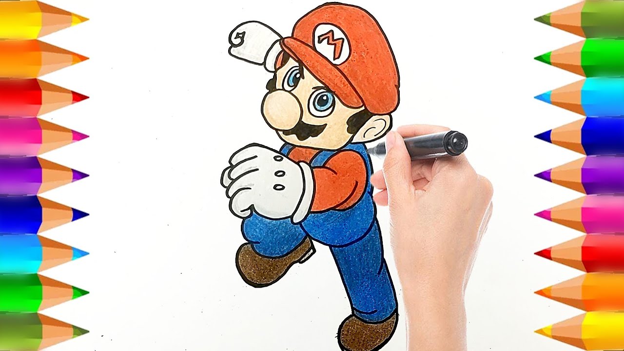 Cómo dibujar y colorear a Mario Bros | Dibujos para niños - YouTube