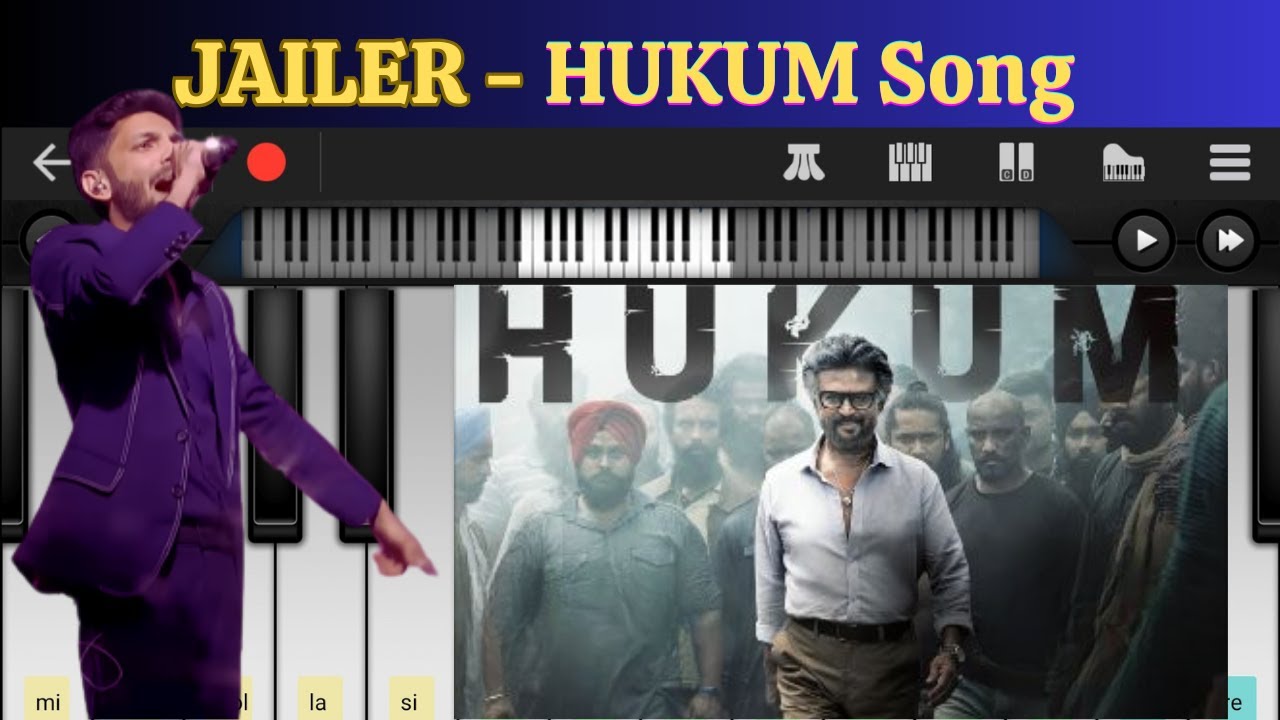 Hukum Song | Jailer | Piano notes | Superstar Rajinikanth | Anirudh ...