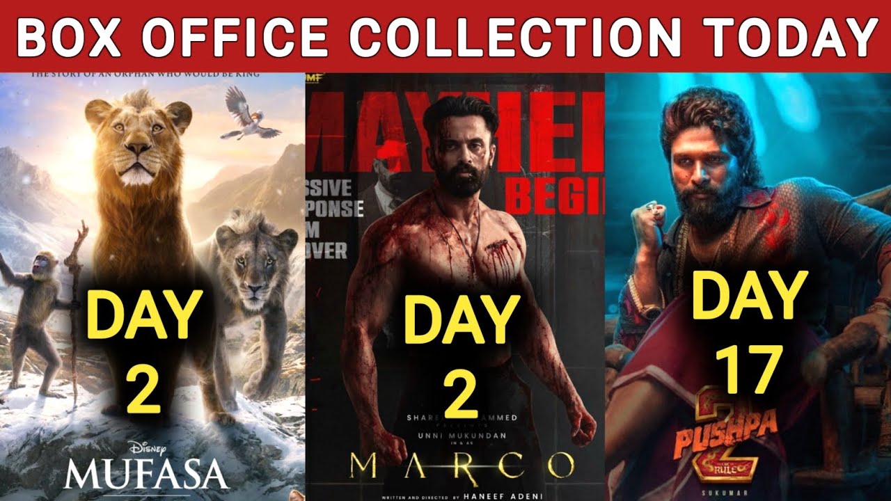 Marco Box Office Collection | Mufasa Box Office Collection | Pushpa 2 ...