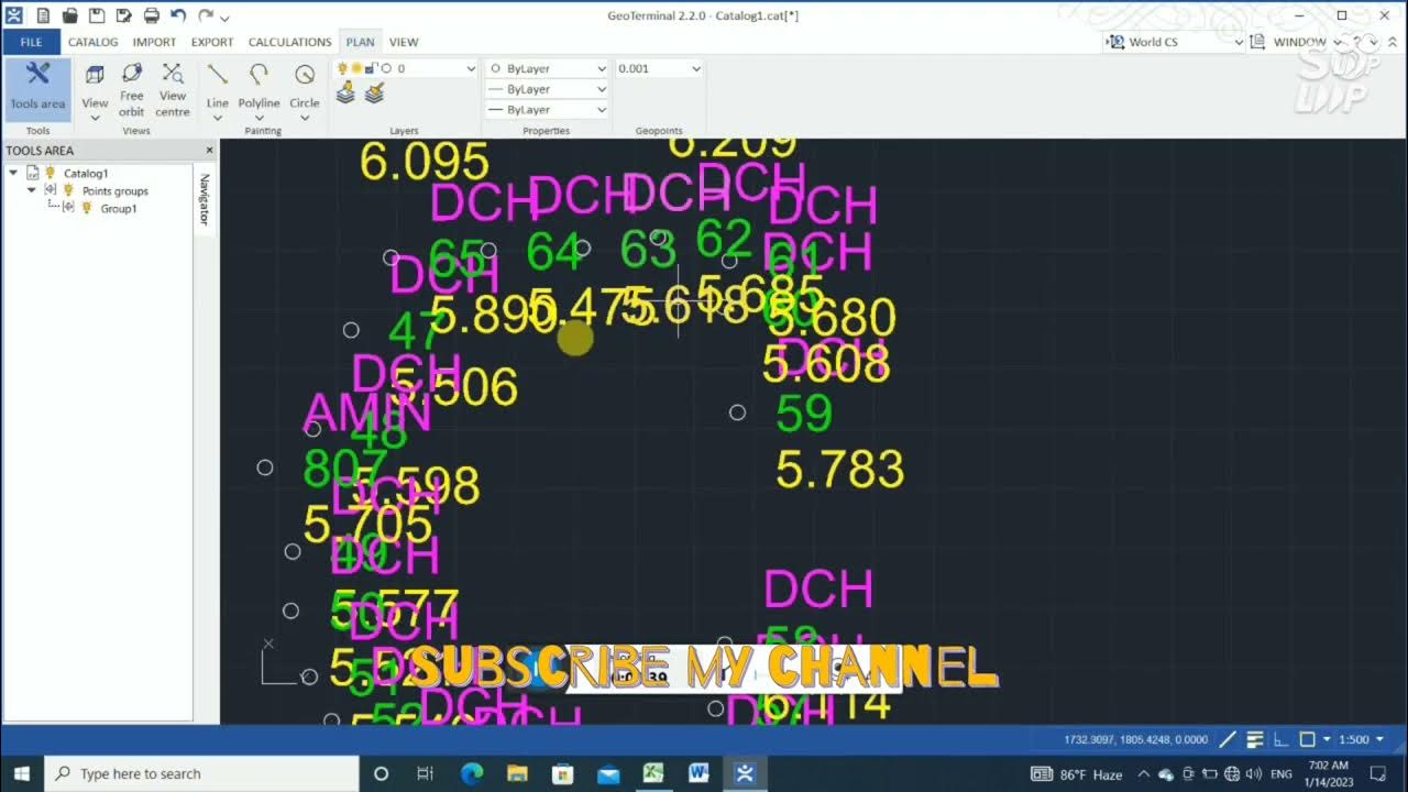 How to create DXF file from EXEL data using Geo Terminal. - YouTube