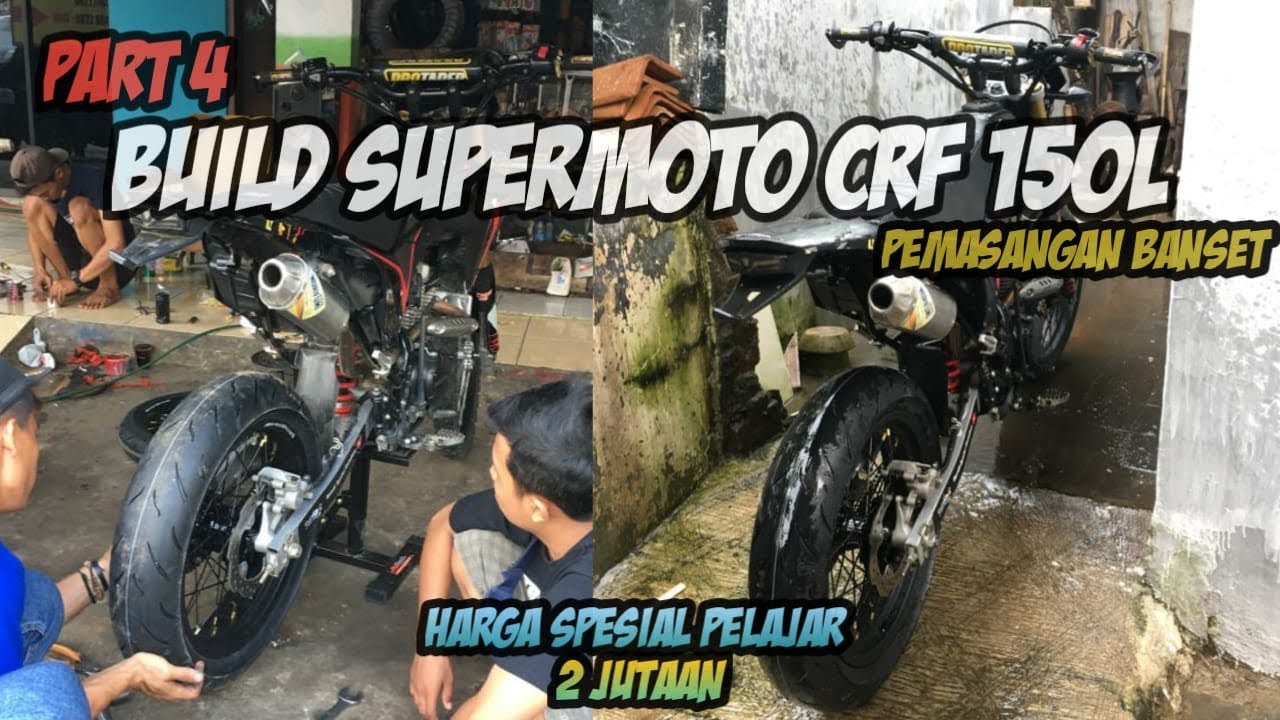 BUILD SUPERMOTO CRF 150L BLACK EXTREME - YouTube
