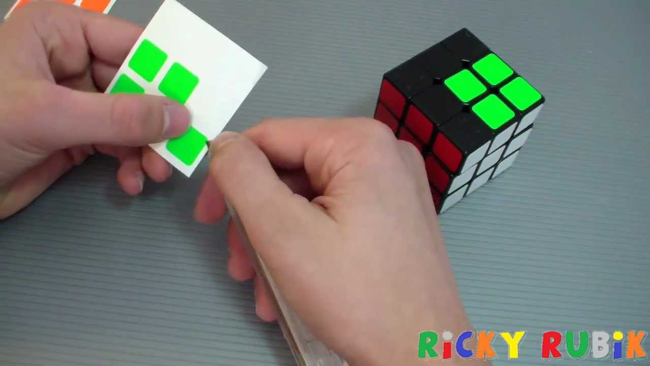 TUTORIAL: How To Re-Sticker a Rubik's Cube Without Transfer Tape - YouTube