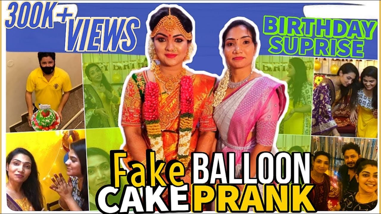 Fake Balloon cake prank to my sister / birthday surprises 😹 - YouTube