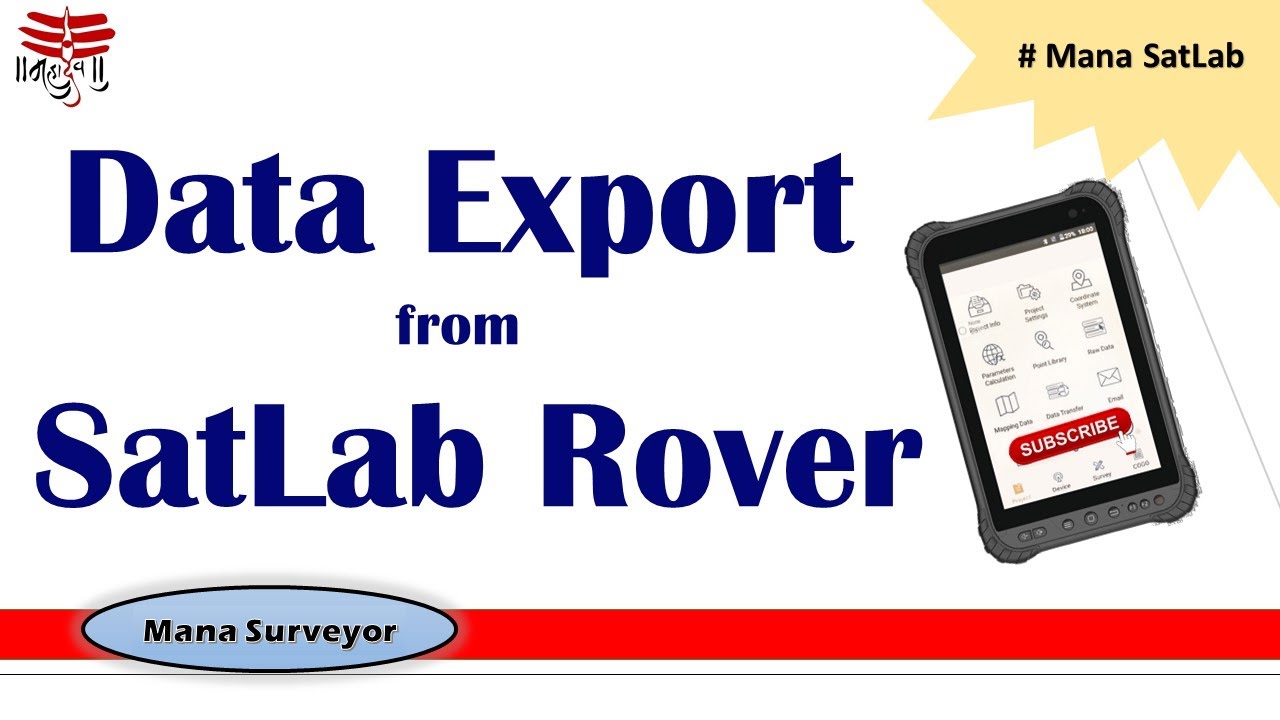 Export Files || SatLab Rover || #ManaSurveyor - YouTube