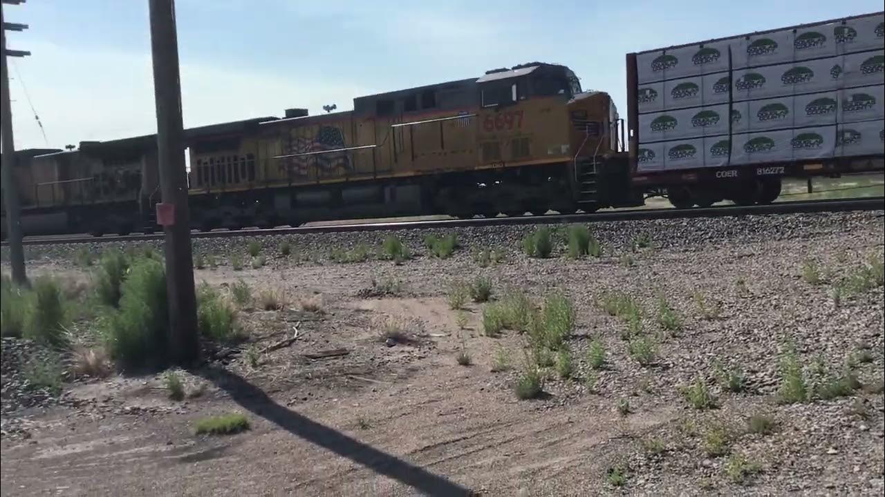 UP 7203 Leads a 2x1 manifest with an awesome K3HA! - YouTube