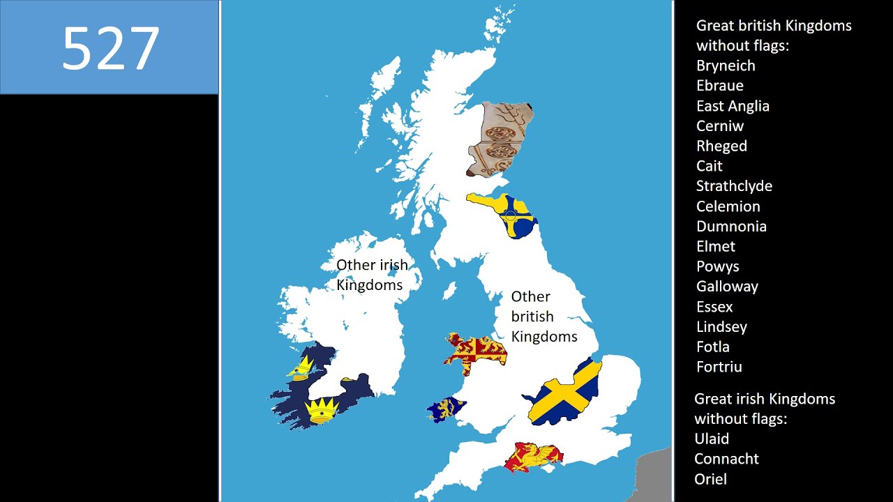 History of the British Isles in Flags: Every third Year - YouTube