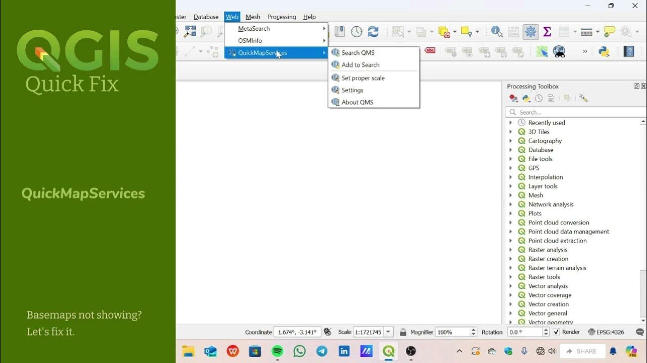 Quick Fix! QGIS: Your basemaps not showing? QuickMapServices not showing? - YouTube
