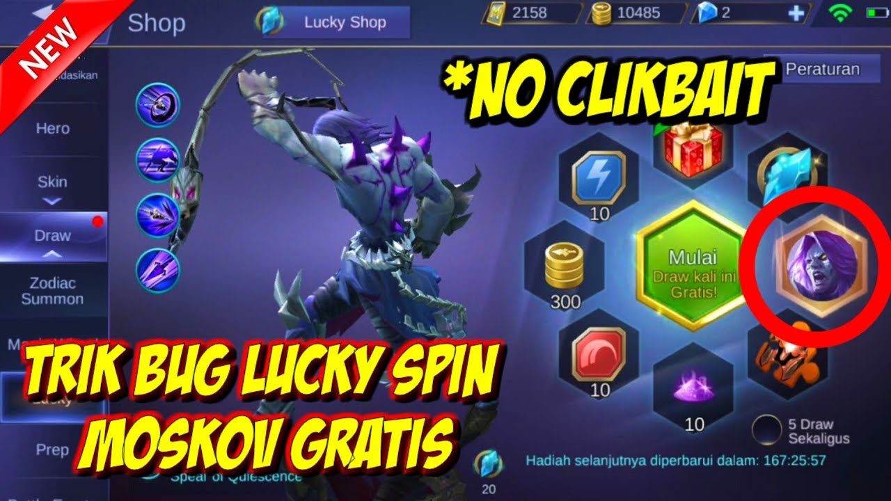 BUG TRIK LUCKY SPIN MOSKOV GRATIS !! - YouTube